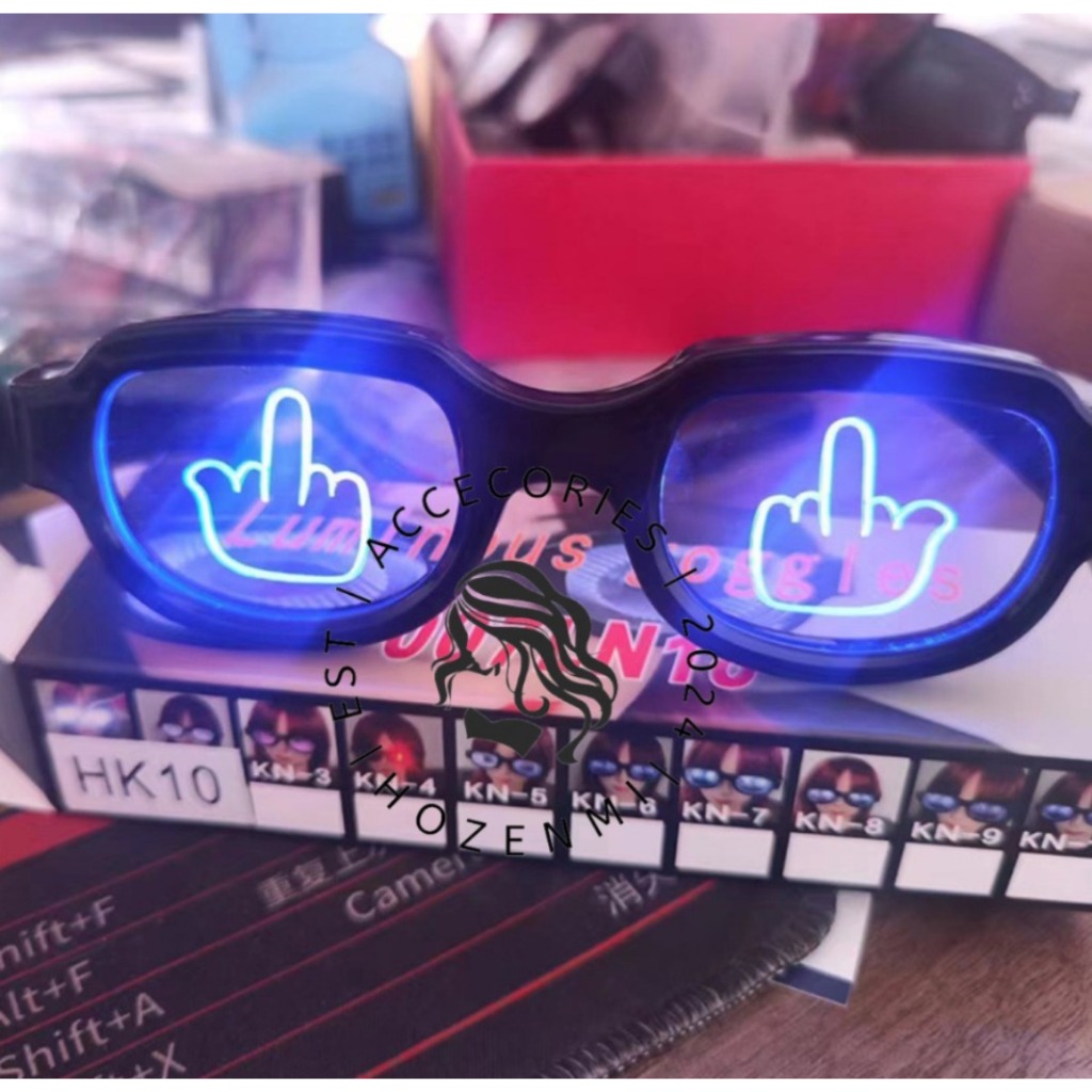 Jual HL002 Kacamata Led Efek Nyala Cahaya Luminescent Glasses Kilau ...