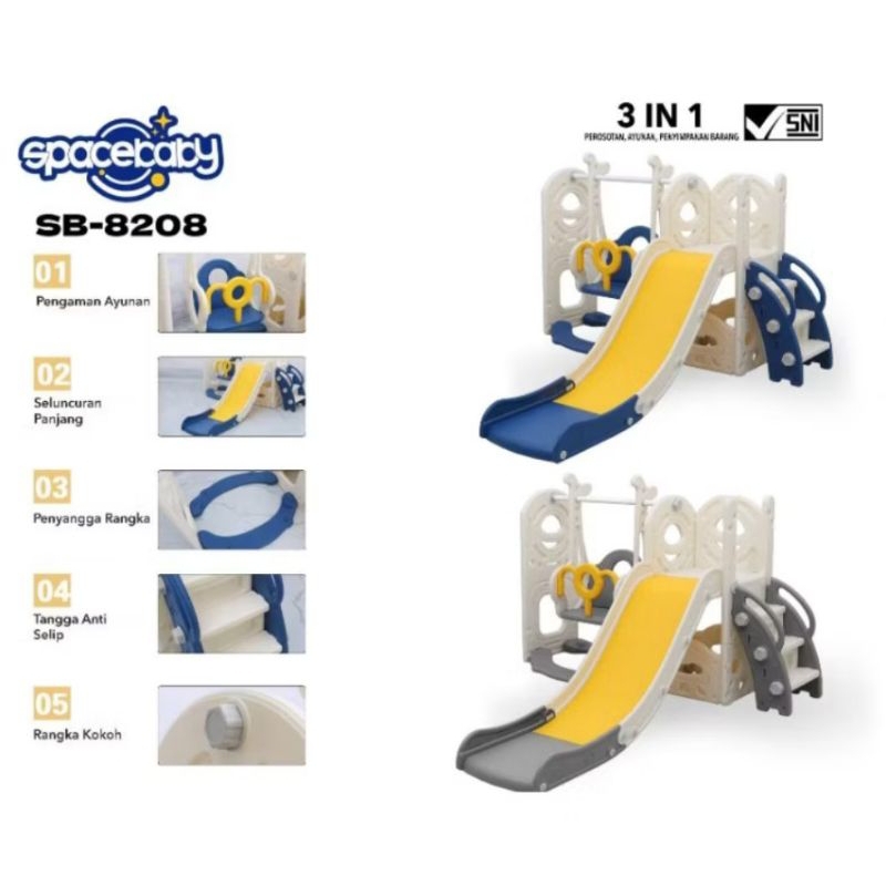 Jual Mainan Perosotan Anak Spacebaby SB-8203 8202 8206 8208 8207 Tiger Kokoh Berkualitas ...