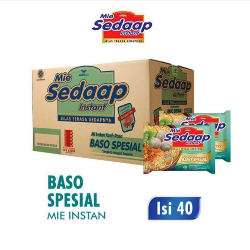 Jual Sedaap Mie Baso Spesial 77 gr 1 Dus isi 40 pcs | Shopee Indonesia