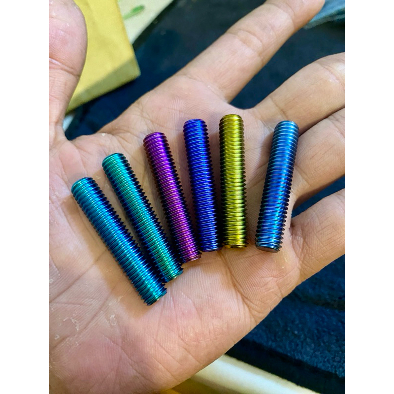 Jual baut knalpot titanium drat 12 m8x40 | Shopee Indonesia