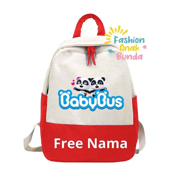 Jual TAS BABY BUS ANAK SEKOLAH TK SD RANSEL ANAK TERBARU FREE NAMA ...