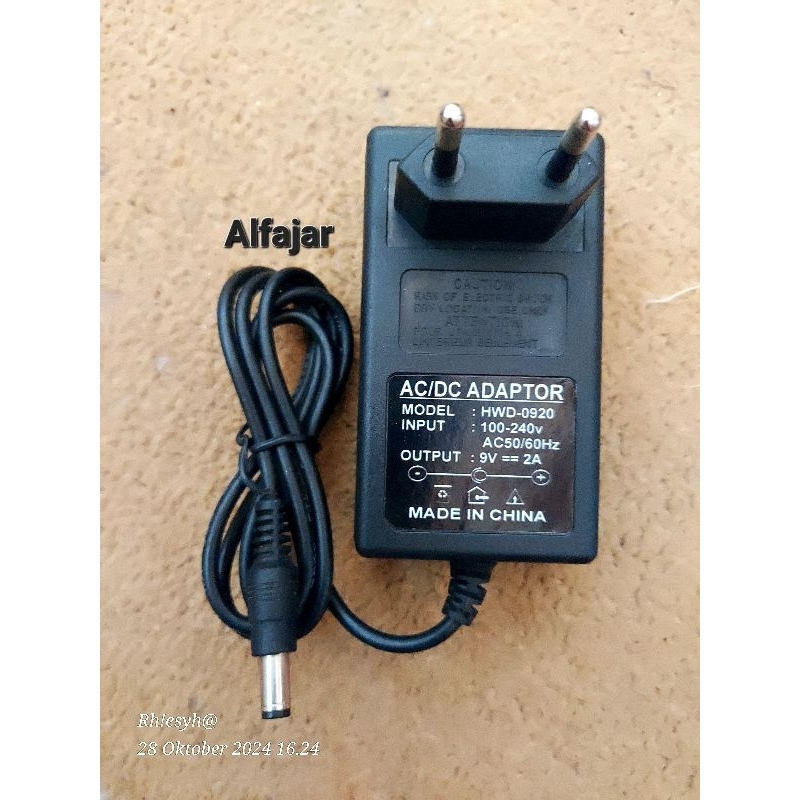 Jual Adaptor Charger Printer Bluetooth CODESOFT HP-M200E Model HWD-0920 ...
