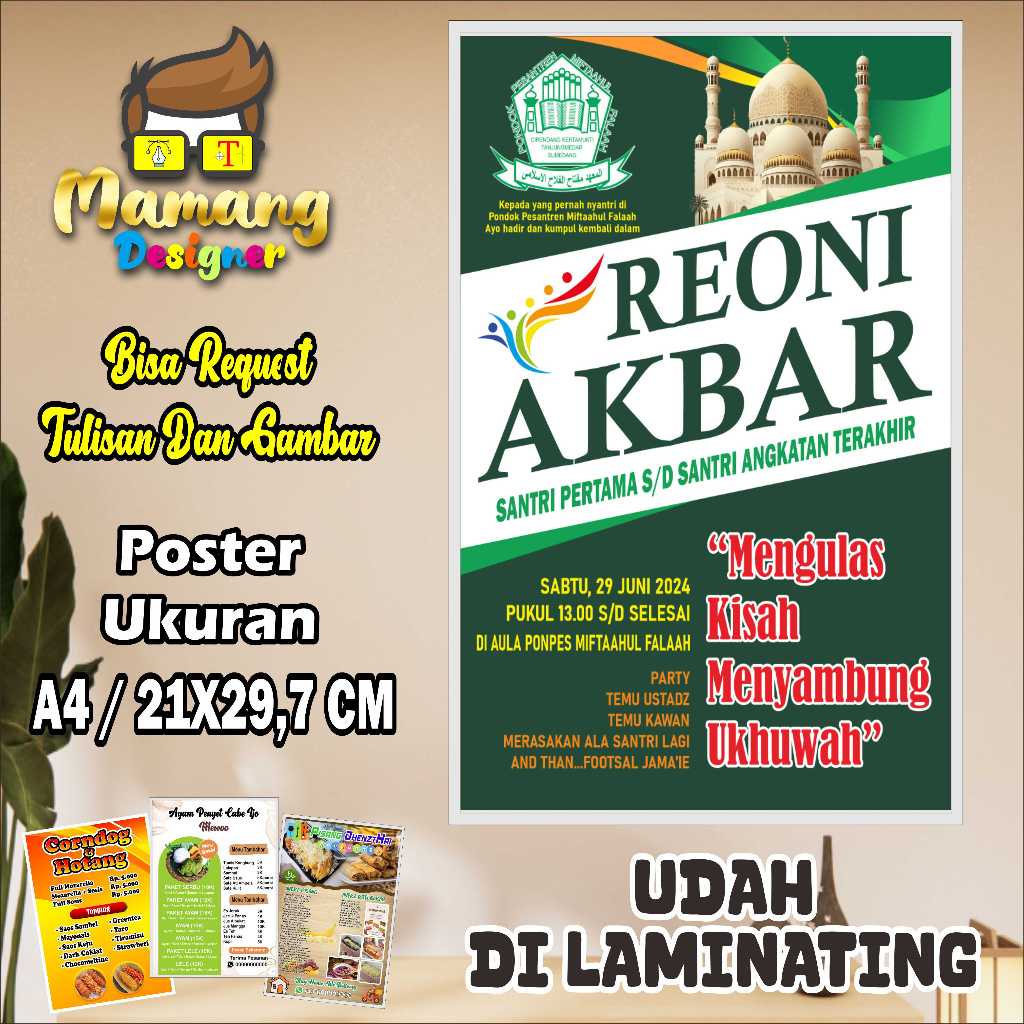 Jual Cetak Poster Atau Foto Untuk Acara Reuni Akbar Keren Murah bb ...