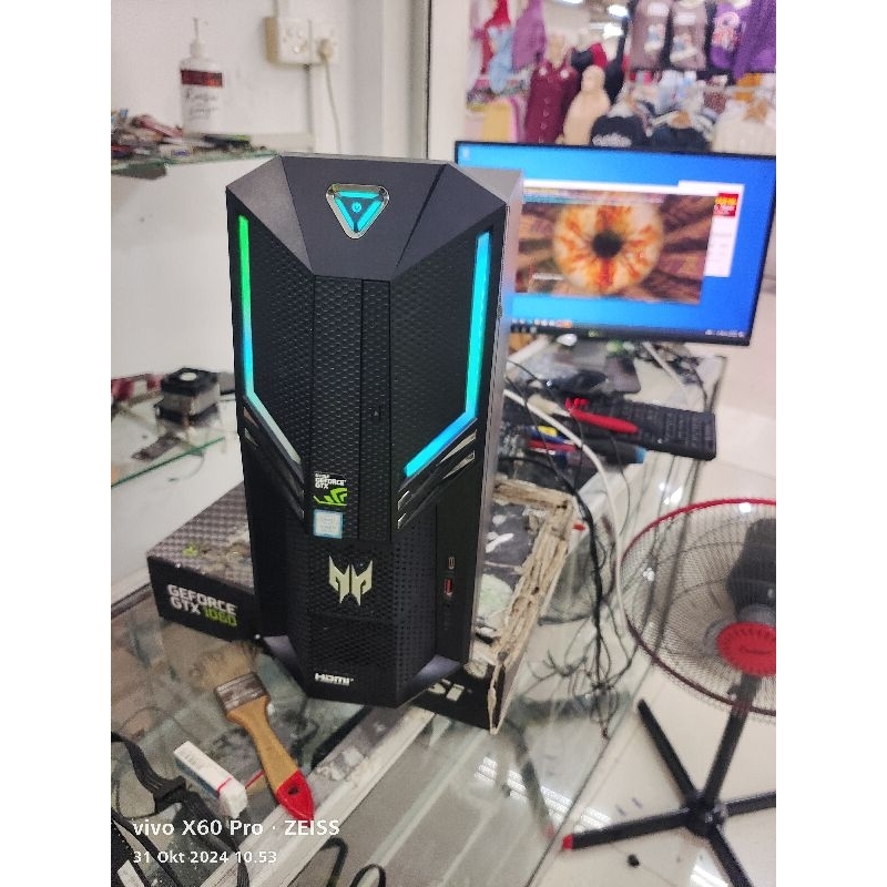 Jual cpu gaming Acer predator PO3-600 core i7-8700 ram 16gb ddr4 ssd 256gb harddisk 1tb vga ...