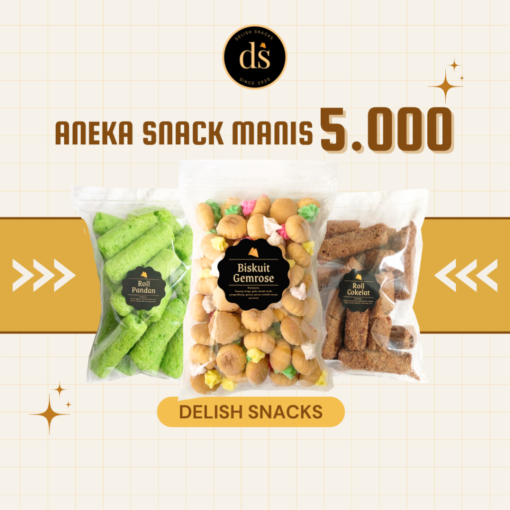 Jual [DELISH SNACKS] Aneka Snack Serba Manis 5rb 5 Ribu / Cemilan ...