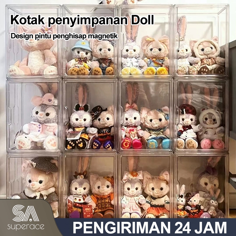 Jual Storage Box Acrylic Transparent Display Kotak Penyimpanan Mainan ...