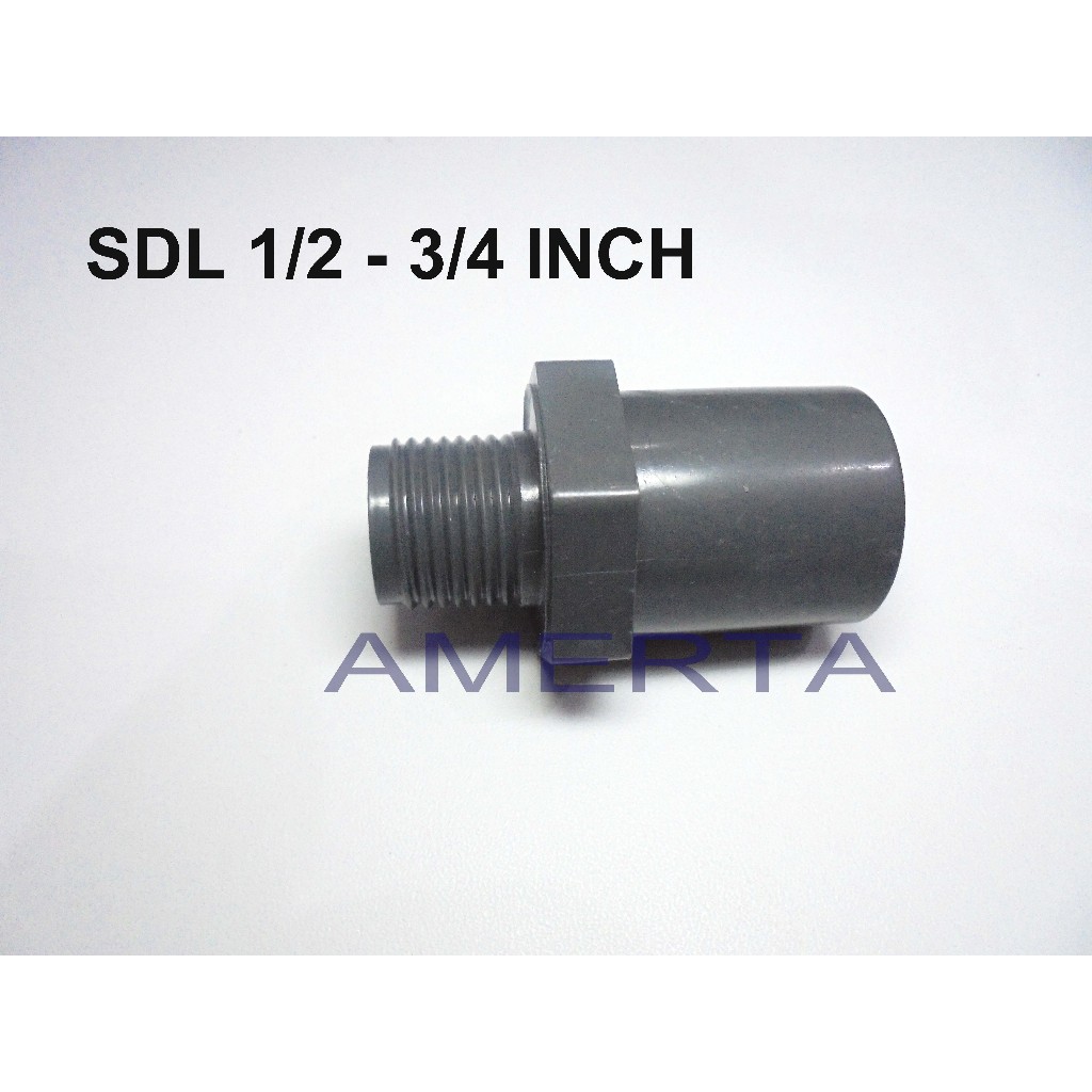 Jual GREST - Sock Drat Luar Pipa PVC 1/2 inch - 3/4 inch SDL/ Sambungan ...