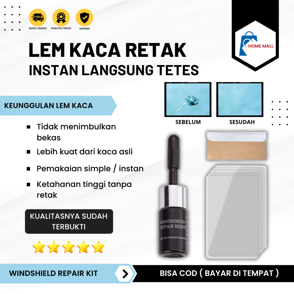 Jual Lem Ajaib Untuk Kaca Retak, Lcd Hp Pecah, Alat Reparasi Kaca Kendaraan Lem Bening Tanpa ...