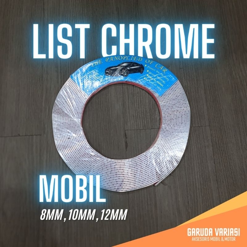 Jual List Chrome 8mm 10mm 12mm Moulding List Universal Karet | Shopee ...