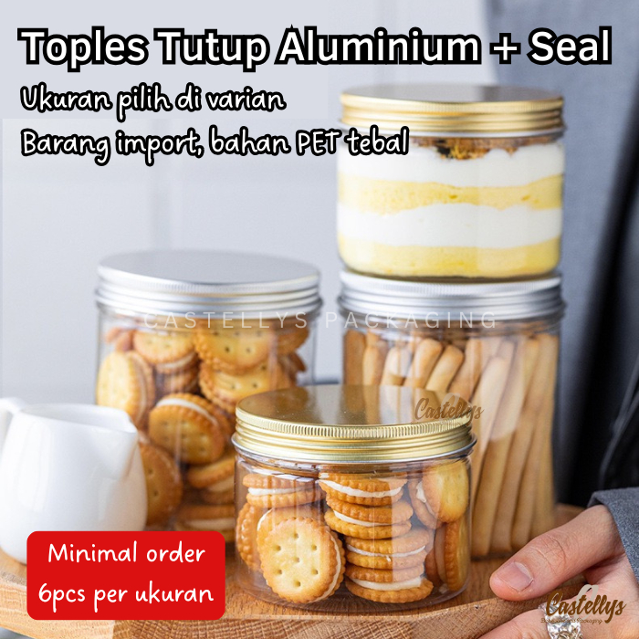 Jual Toples PET Tutup Aluminium + Seal | Botol Jar Mika Plastik Premium ...