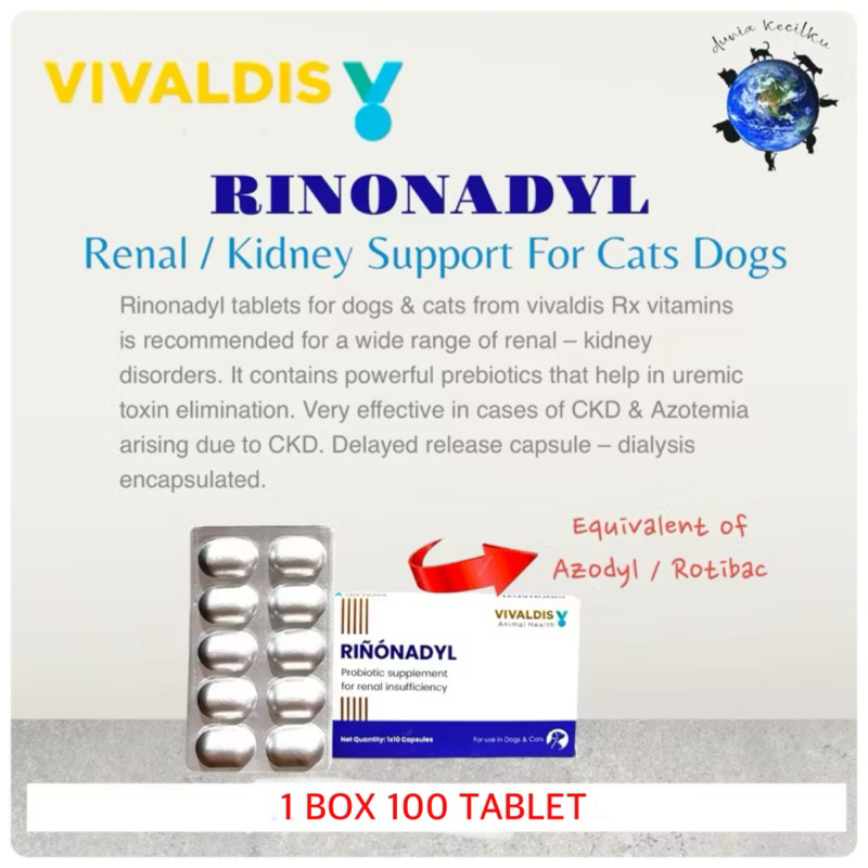 Jual Vivaldis Rinonadyl Kidney & Renal Support / CKD / Azotemia For Cat ...