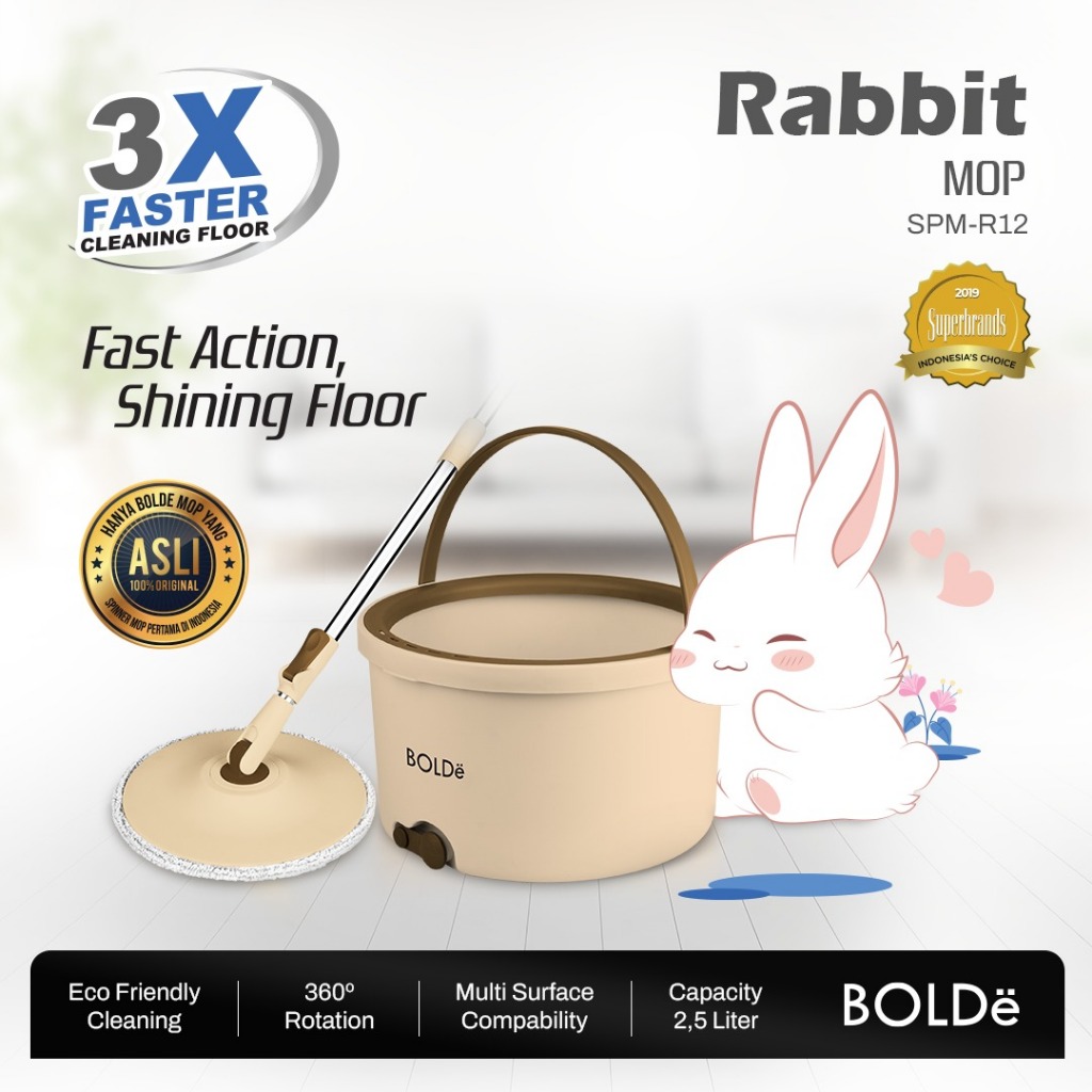 Jual Alat Pel Lantai Bolde Rabbit Mop | Shopee Indonesia
