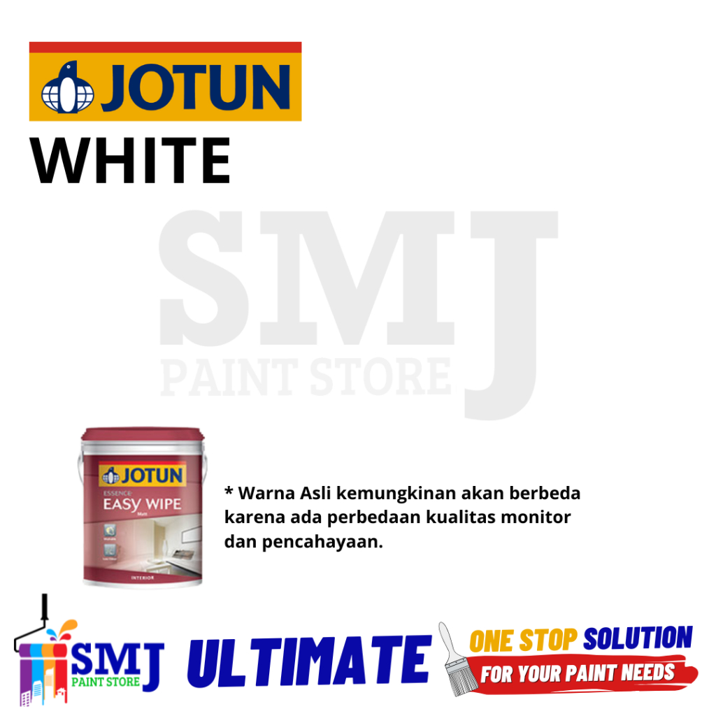Jual Cat Tembok Interior Anti Noda JOTUN EASY WIPE Warna 0001 WHITE 18L / 25kg | Shopee Indonesia