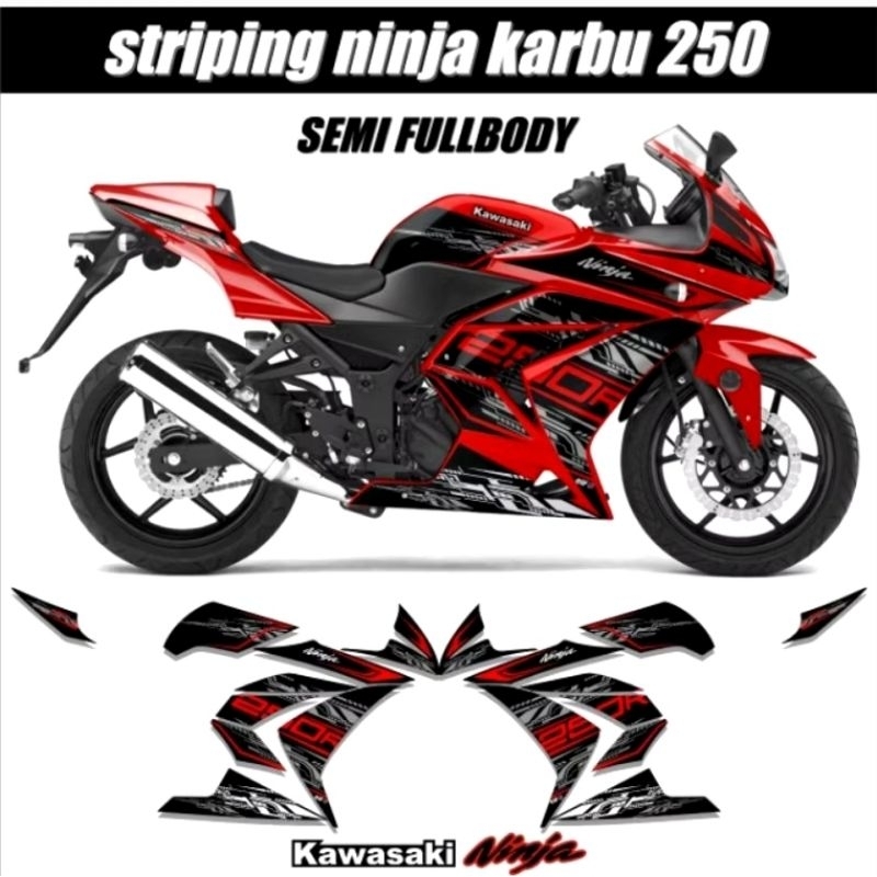 Jual Decal Striping Ninja 250 Karbu Robot / Stiker Motor Kawasaki Ninja ...