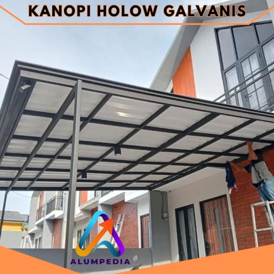 Jual KANOPI HOLOW GALVANIS ATAP ALDERON KANOPI ATAP KACA TEMPERED ...