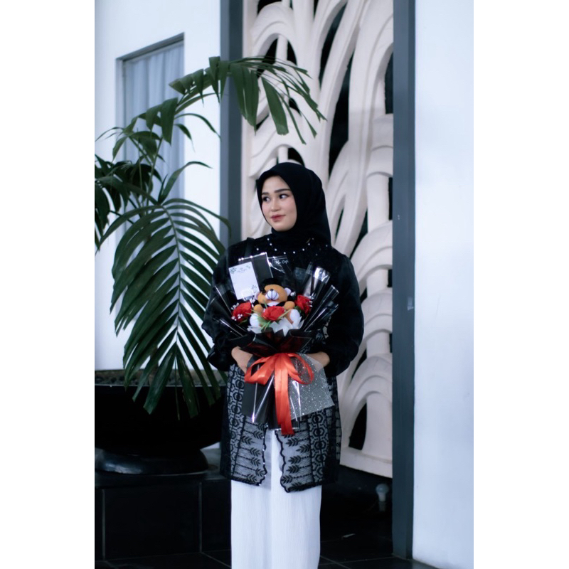 Jual zize outer brokat Organza full payet / tunik brukat / brukat ...