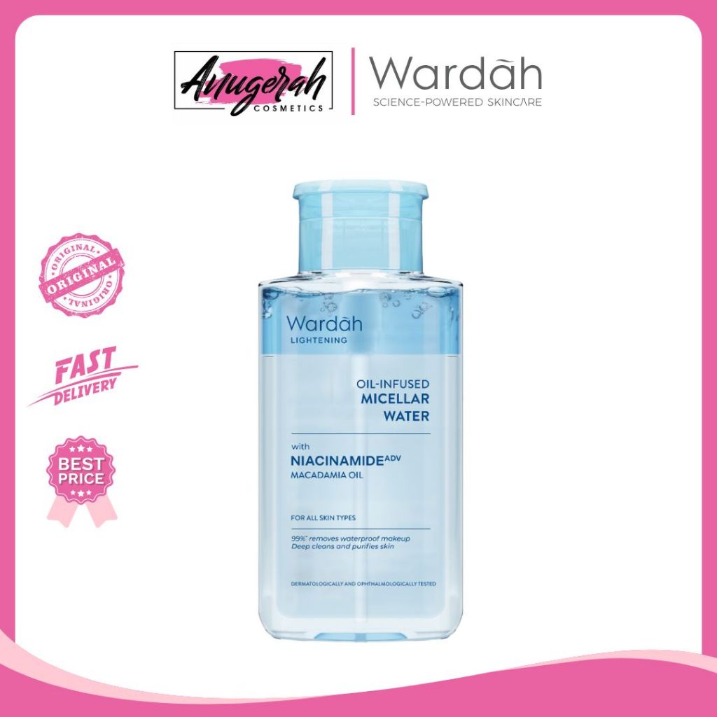 Jual Wardah Lightening Oil-Infused Micellar Water 240ml Make Up Remover ...