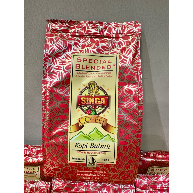 Jual Kopi Singa Special Blended Robusta dan Arabika 180g | Shopee Indonesia