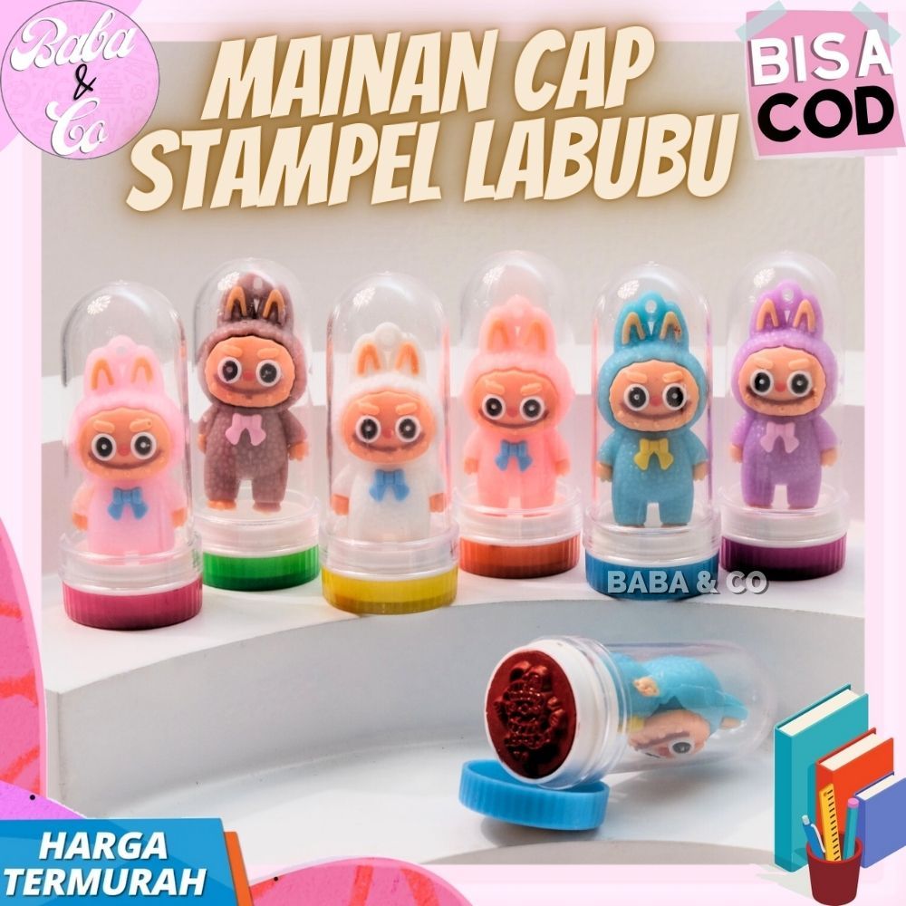 Jual CAP STAMPEL LABUBU LUCU UNIK MAINAN STEMPEL CAP BASAH LABUBU ...