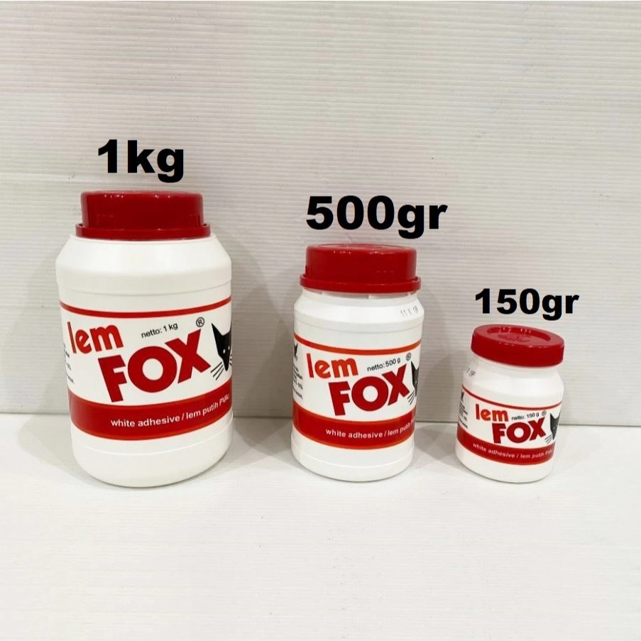 Jual LEM FOX BOTOL 150gram/ LEM PUTIH PVAC | Shopee Indonesia