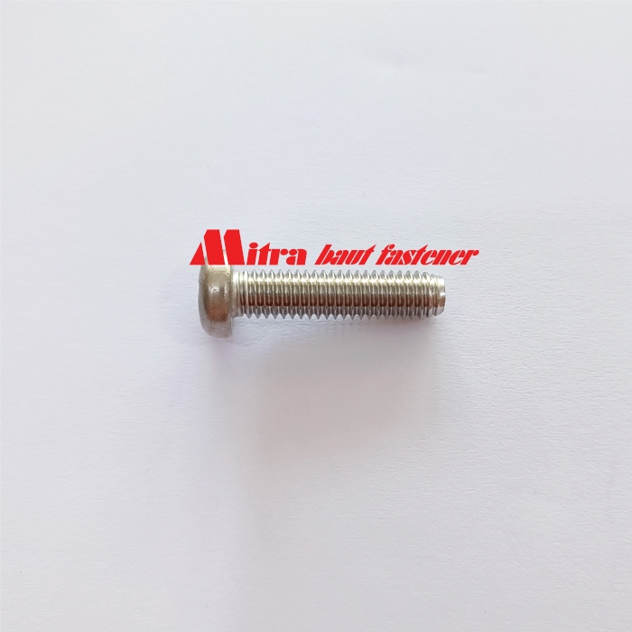 Jual M3 x 40 Baut JP Kepala Obeng + Bulat Pan Head Stainless 304 M3x40 | Shopee Indonesia