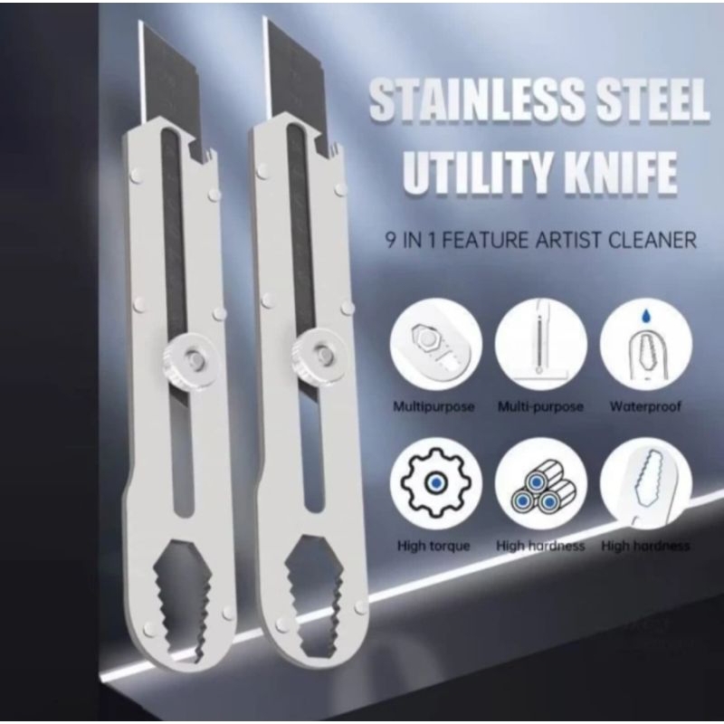 Jual cutter stainless 6 in 1 cutter pemotong serbaguna | Shopee Indonesia