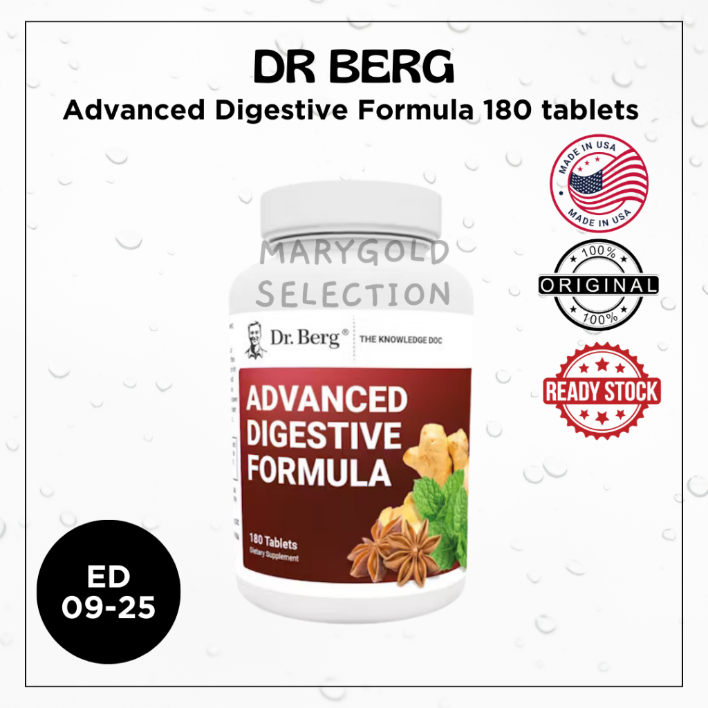 Jual Dr Berg Advanced Digest Formula Betaine HCL ACV ori USA 180 tablet ...