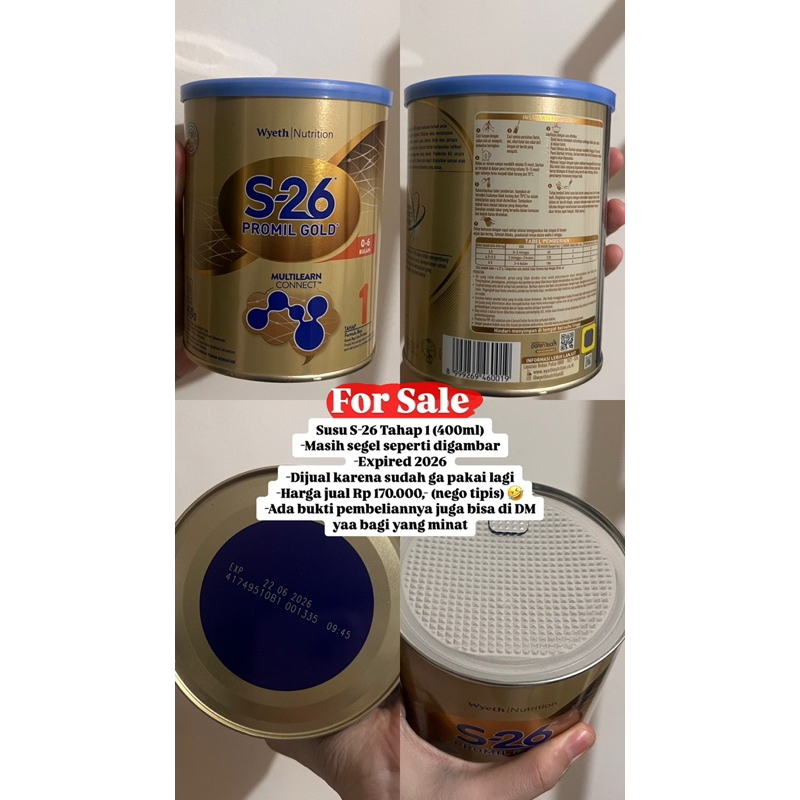 Jual Susu S26 Gold tahap 1 (400ml) | Shopee Indonesia