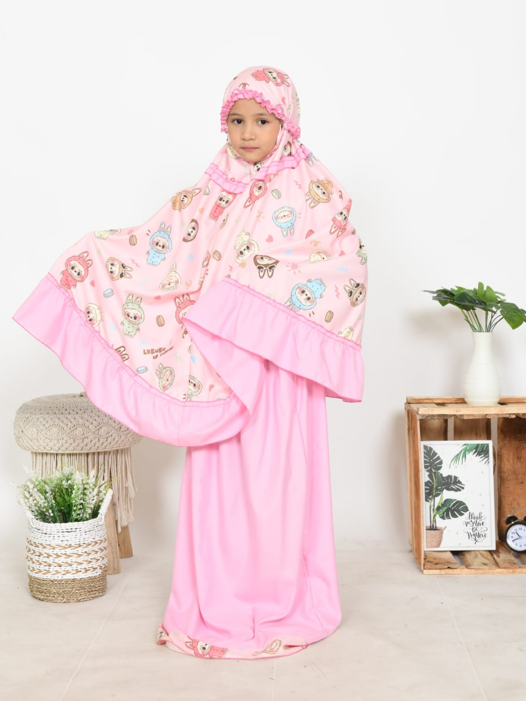 Jual Mukena Anak Pink Labubu ( TAS SEJADAH) Mukena Anak Perempuan ...