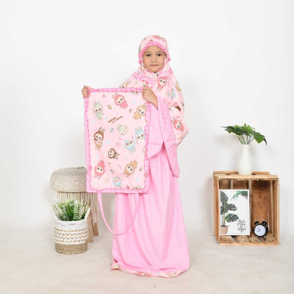 Jual Mukena Anak Pink Labubu ( TAS SEJADAH) Mukena Anak Perempuan ...
