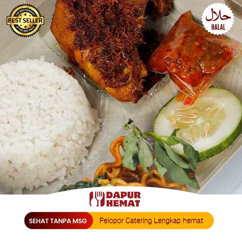 Jual Dapur Hemat - Catering Paket Nasi Box Ayam Goreng Serundeng Enak Pilihan Favorit Acara ...