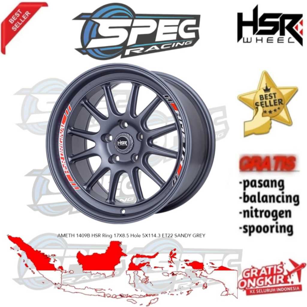 Jual Velg Mobil Innpva Reborn Ring 17 HSR AMETH Pelek Racing R17 Innova Zenix Crv Hrv Civic ...