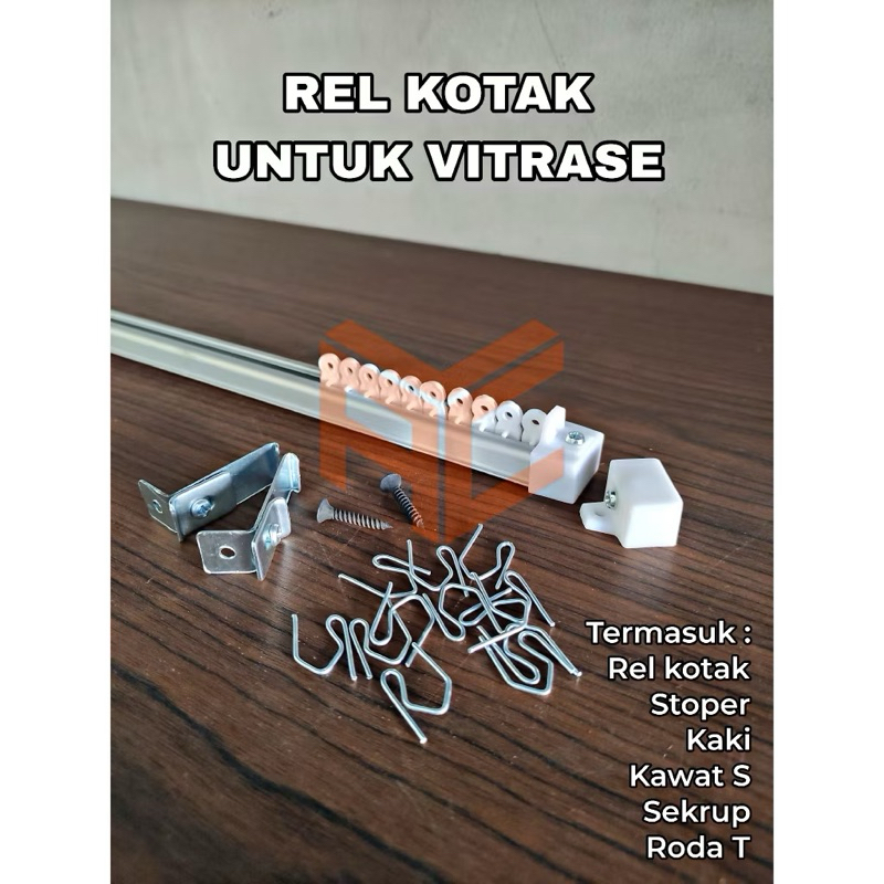 Jual Batang Kotak Alkan Gorden Rell Vitrace Oval Gordyn Rollet Tirai ...