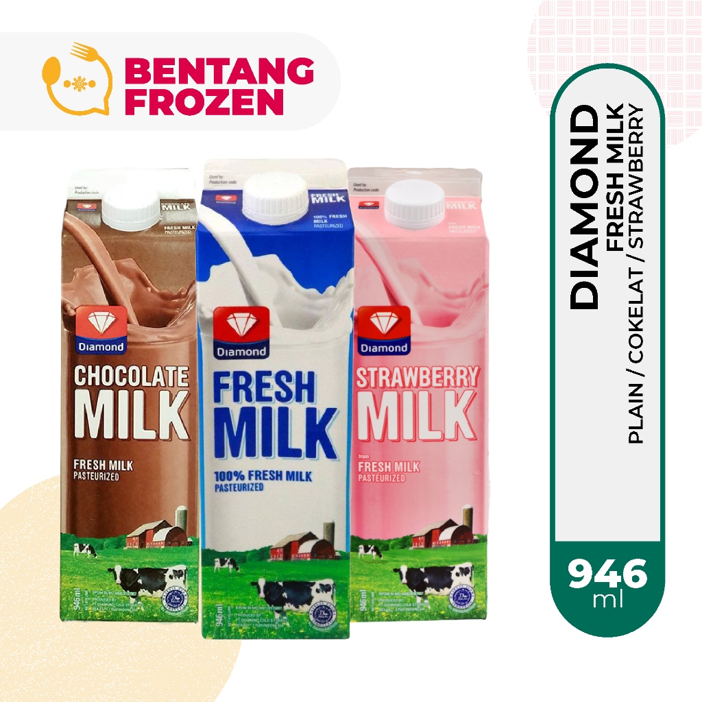 Jual Diamond Fresh Milk 946mL / Susu Segar Pasteurisasi - Wajib ...