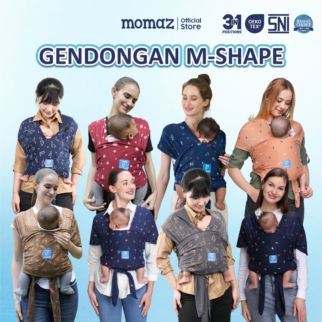 Jual Momaz Gendongan bayi Newborn - Gendongan Bayi M Shape - Gendongan ...