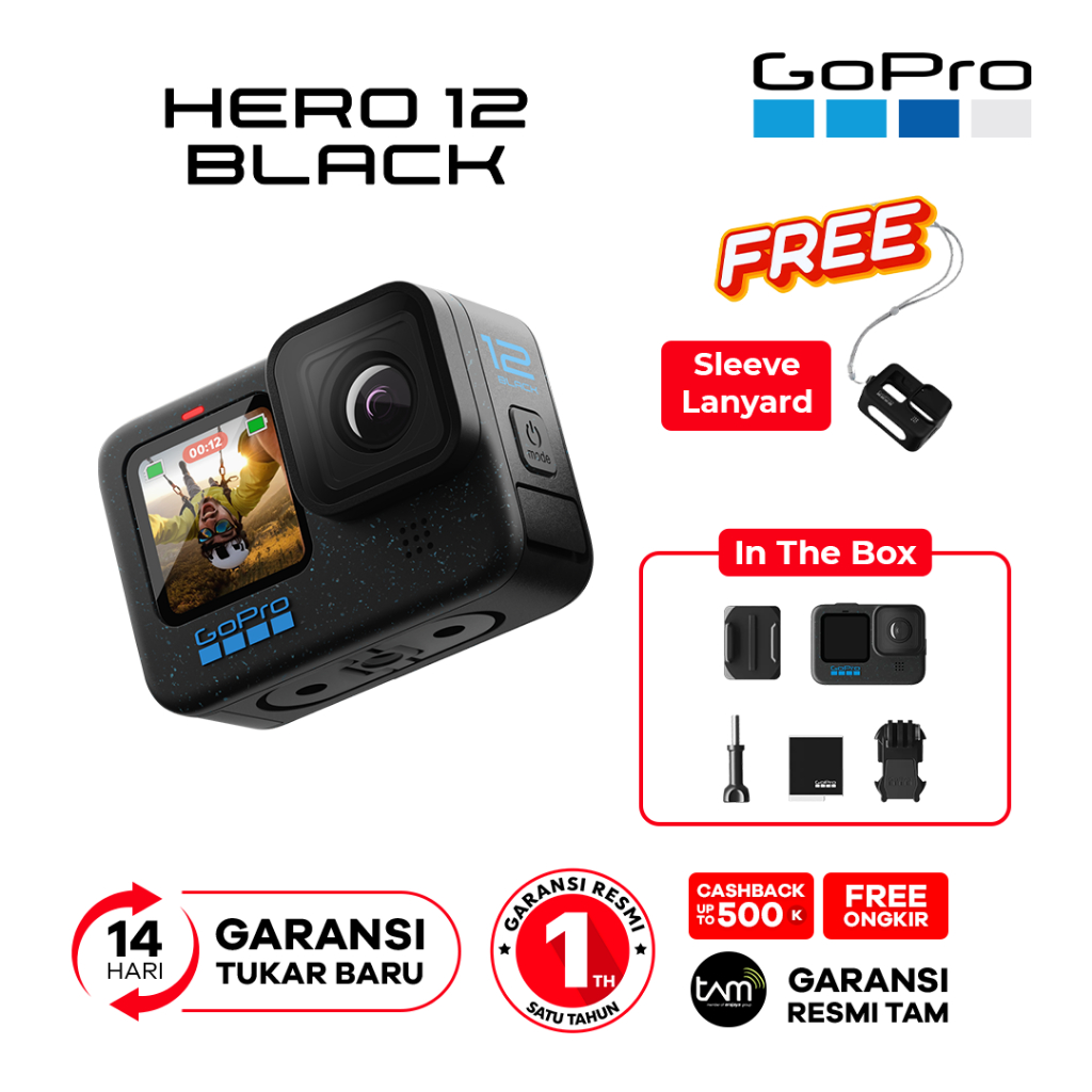 Jual GoPro Hero12 Black | HDR Video + 4K120 Resolution HyperSmooth 6.0 Hero 12 - Garansi Resmi 1 ...