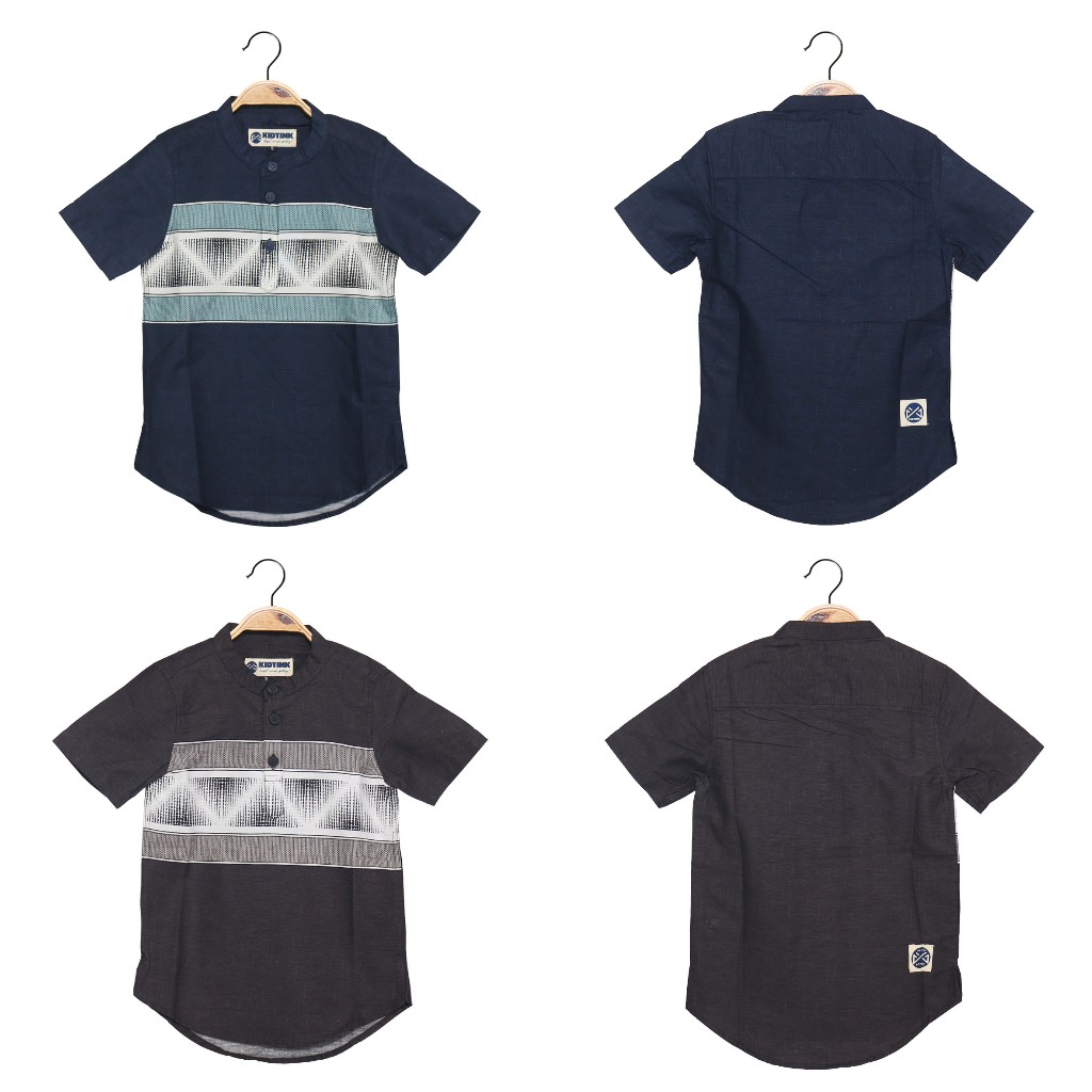Jual KIDTINK - Razqa Kemeja Kurta Anak Lengan Pendek Cotton Print ...