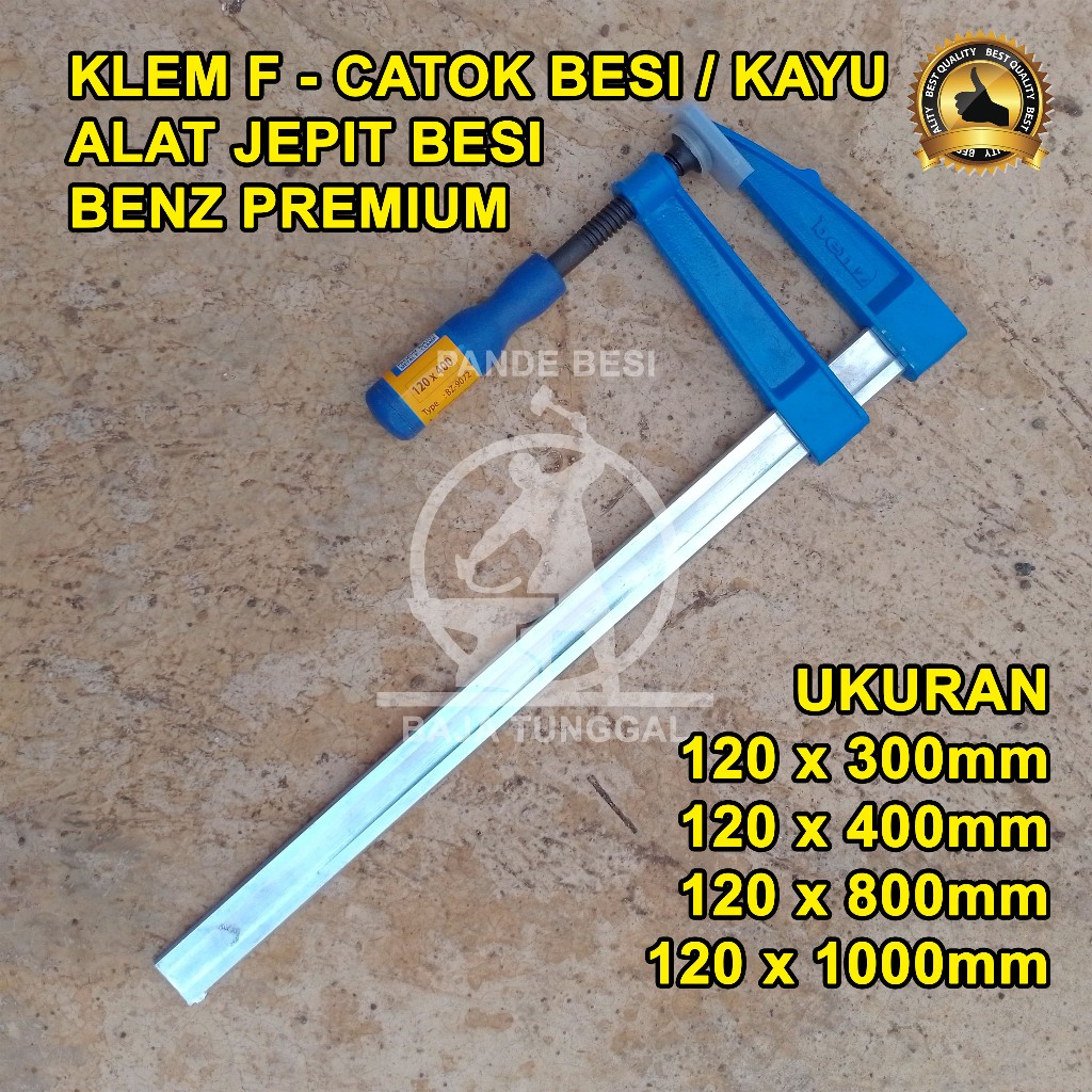 Jual Klem F Catok Besi BENZ Ukuran 120x300/400/800/1000mm / Alat ...