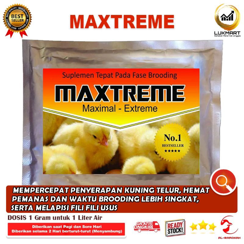 Jual Suplemen Brooding MAXTREME/Obat Ayam/Vitamin Ayam/Vitamin ...