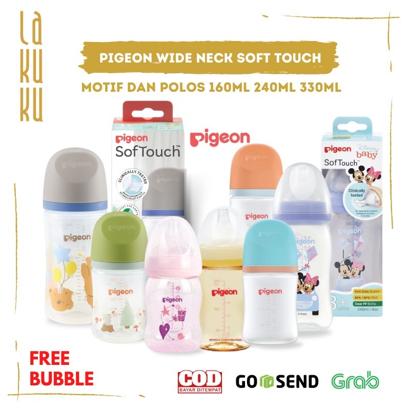 Jual PIGEON Botol Susu PP Wide Neck Peristaltic plus nipple 160ml 240ml | Shopee Indonesia