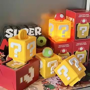 Jual Super Mario Lampu Meja LED/Tanda Tanya Night Light/USB Charging ...