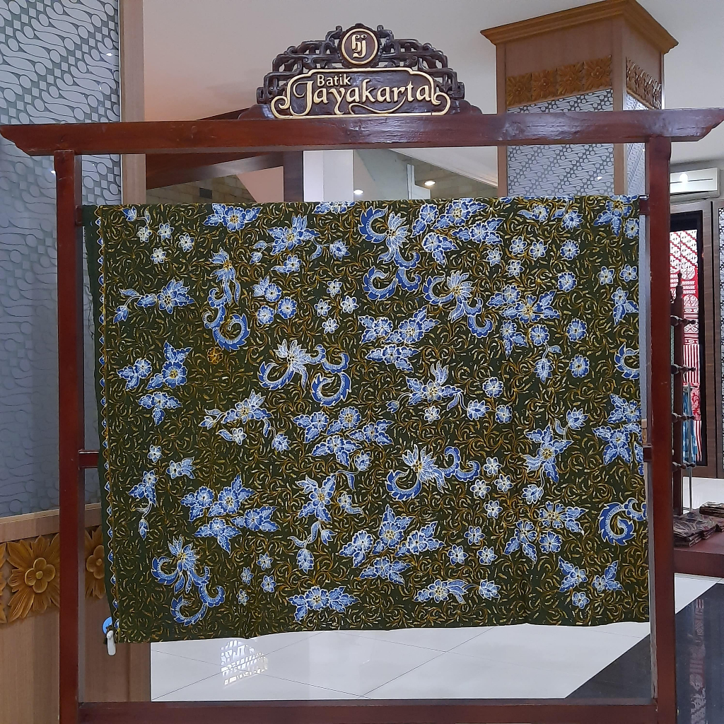 Jual Kain Batik Tulis Lasem Rembang Warna Hijau Army Gelap | Shopee ...