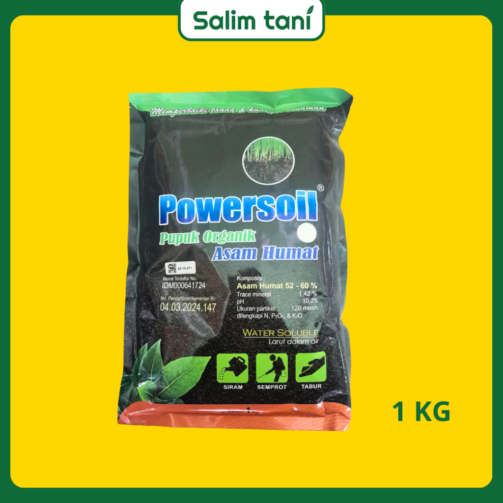 Jual POWERSOIL POWER SOIL 1 KG PUPUK ORGANIK ASAM HUMAT KEMASAN PABRIK | Shopee Indonesia