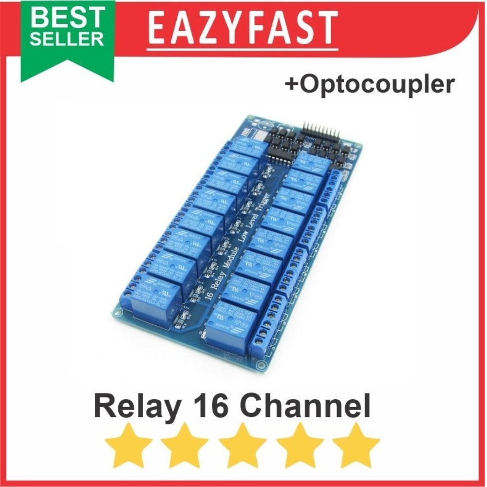 Jual Modul Relay Switch 16 Ch Channel 16Ch 5V 5 Volt Low Level SPDT ESP ...