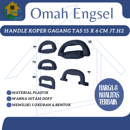 Jual Omah Engsel - Handle koper Gagang tas 15 x 6 cm JT.H2 Briefcase ...