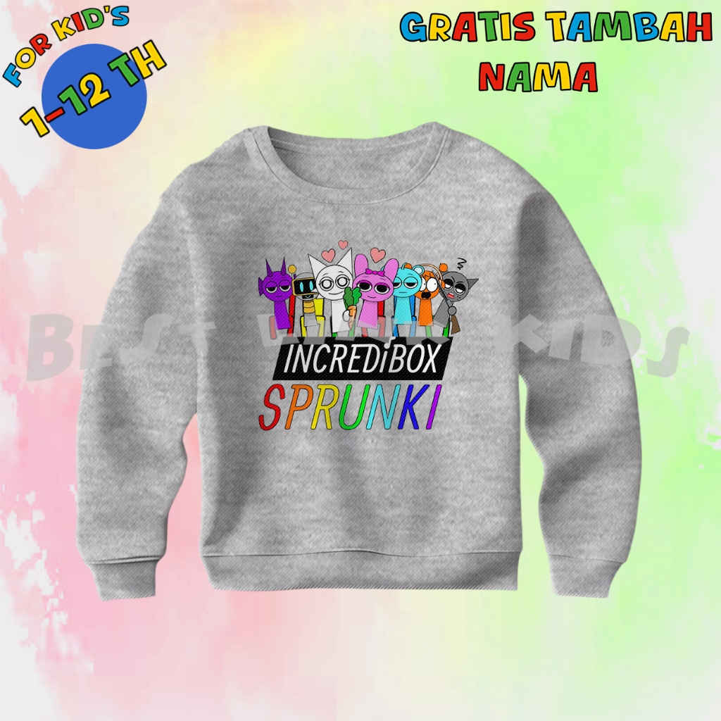 Jual Sweater Anak Costum Sprunki Crewneck Anak Sprunki Incredibox ...