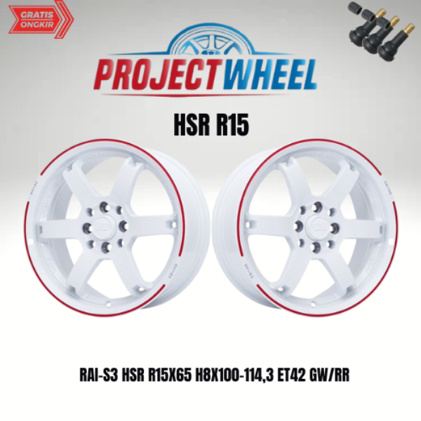 Jual velg mobil rai-s3 hsr wheel ring 15 buat brio agya ayla avanza ...