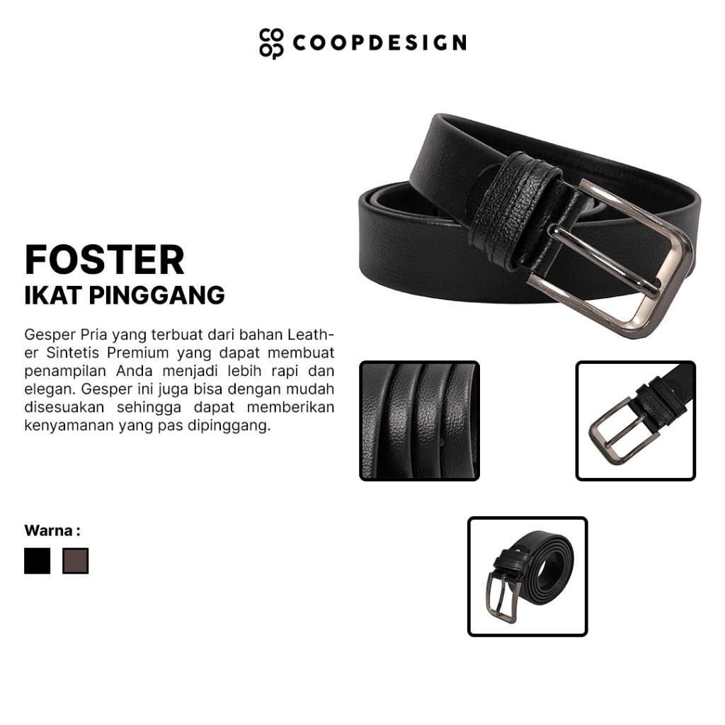 Jual Coop Design - Foster Gesper Sabuk Premium Ikat Pinggang Belt Kulit ...