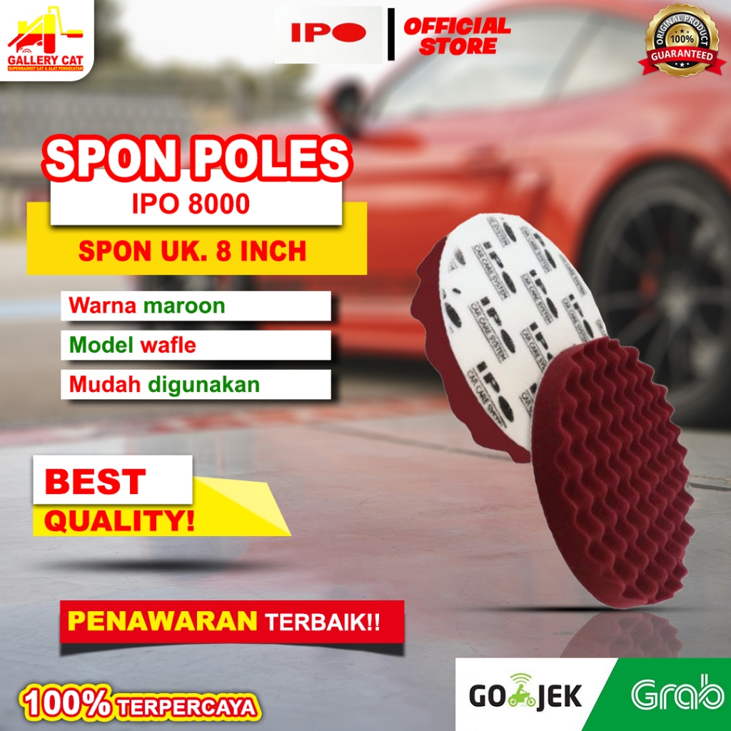 Jual TERMURAH!! SPON POLES IPO 8000 WARNA MERAH | Shopee Indonesia