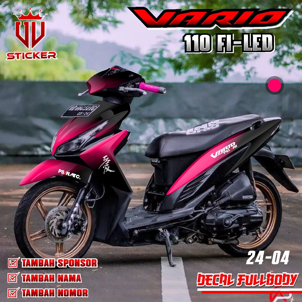 Jual Sticker Decal Full Body Honda Vario FI 110 LED 2013 2014 2015 2016 ...
